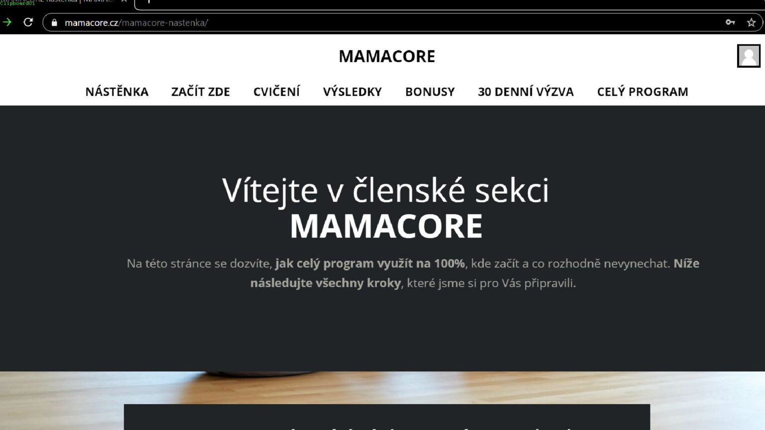 MAMACORE | Online terapeutický systém cviků